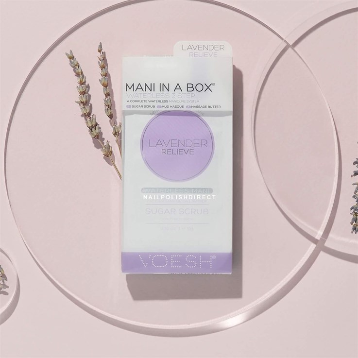 Voesh Mani in a Box Waterless 3 Step - Lavender Relieve